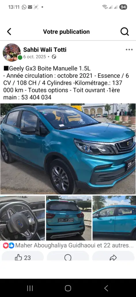 Geely Gk-gs 2021 143000 km | Baniola.tn